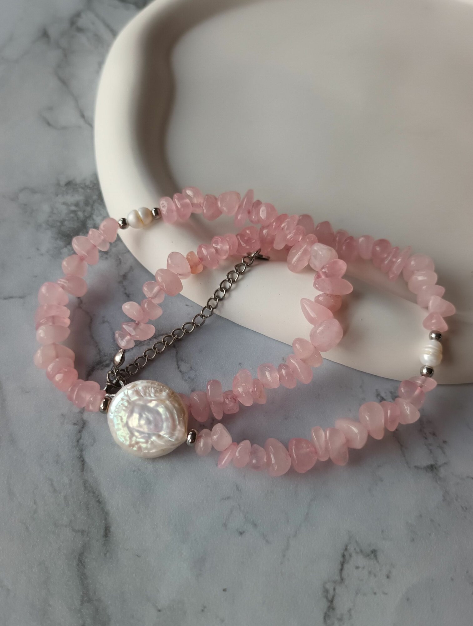 Колье, жемчуг культивированный