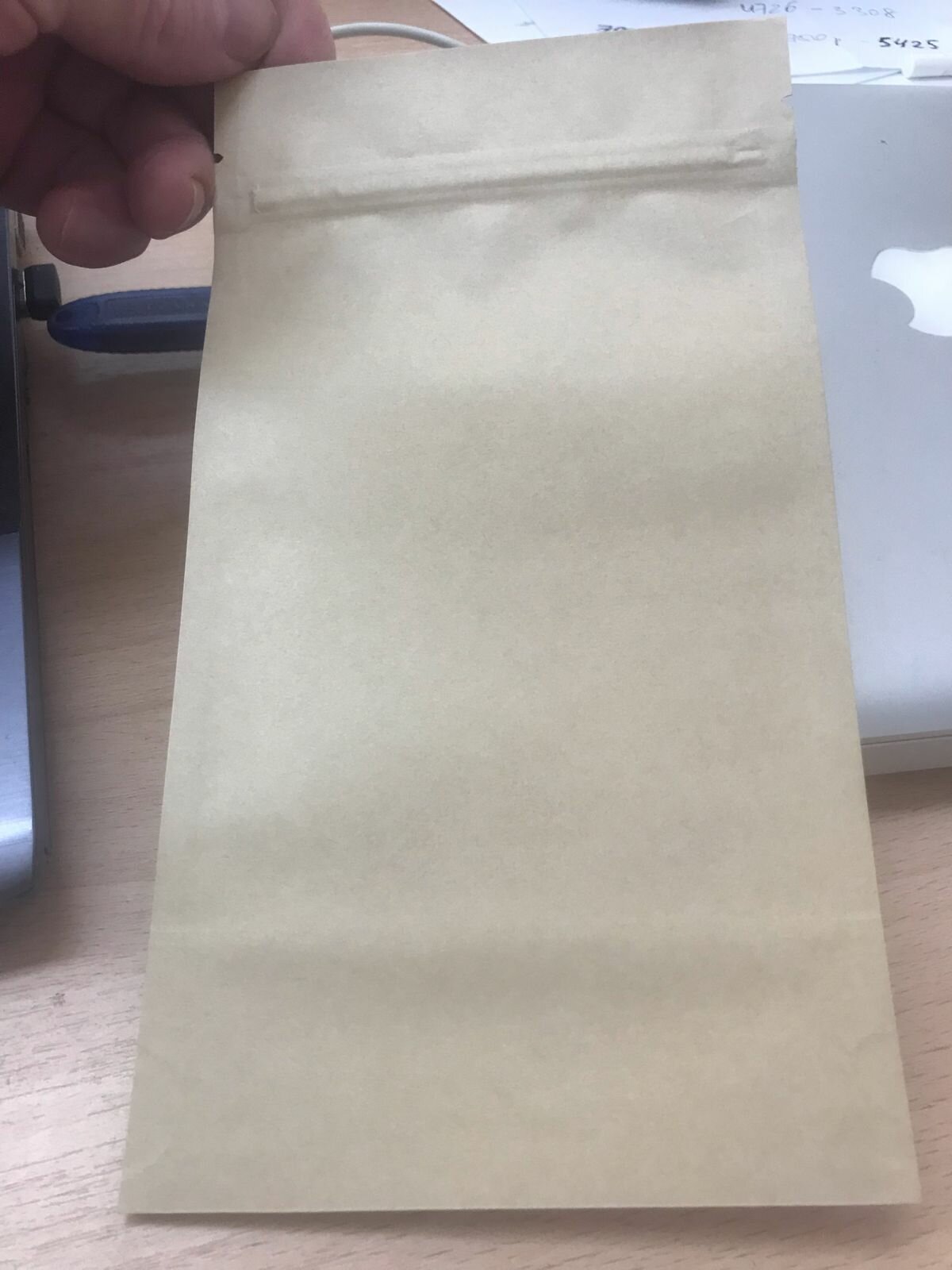 Пакет дой-пак, с замком зип-лок, крафт бумага, металлизированный (Гладкая бумага) 105х190 10шт.