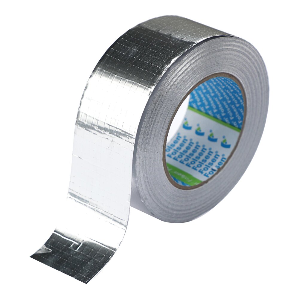 Клейкая лента алюминиевая Folsen 50 мм х 40 м армированная