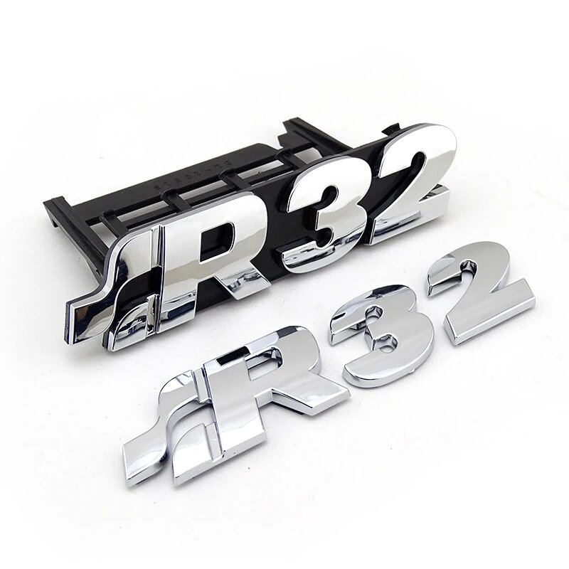 1999-2008 GOLF 4 Golf 5 Gloss Шварц VW Golf R32 Vorne решетка Abzeichen эмблема R32 логотип на багажник Chrome 1 pair