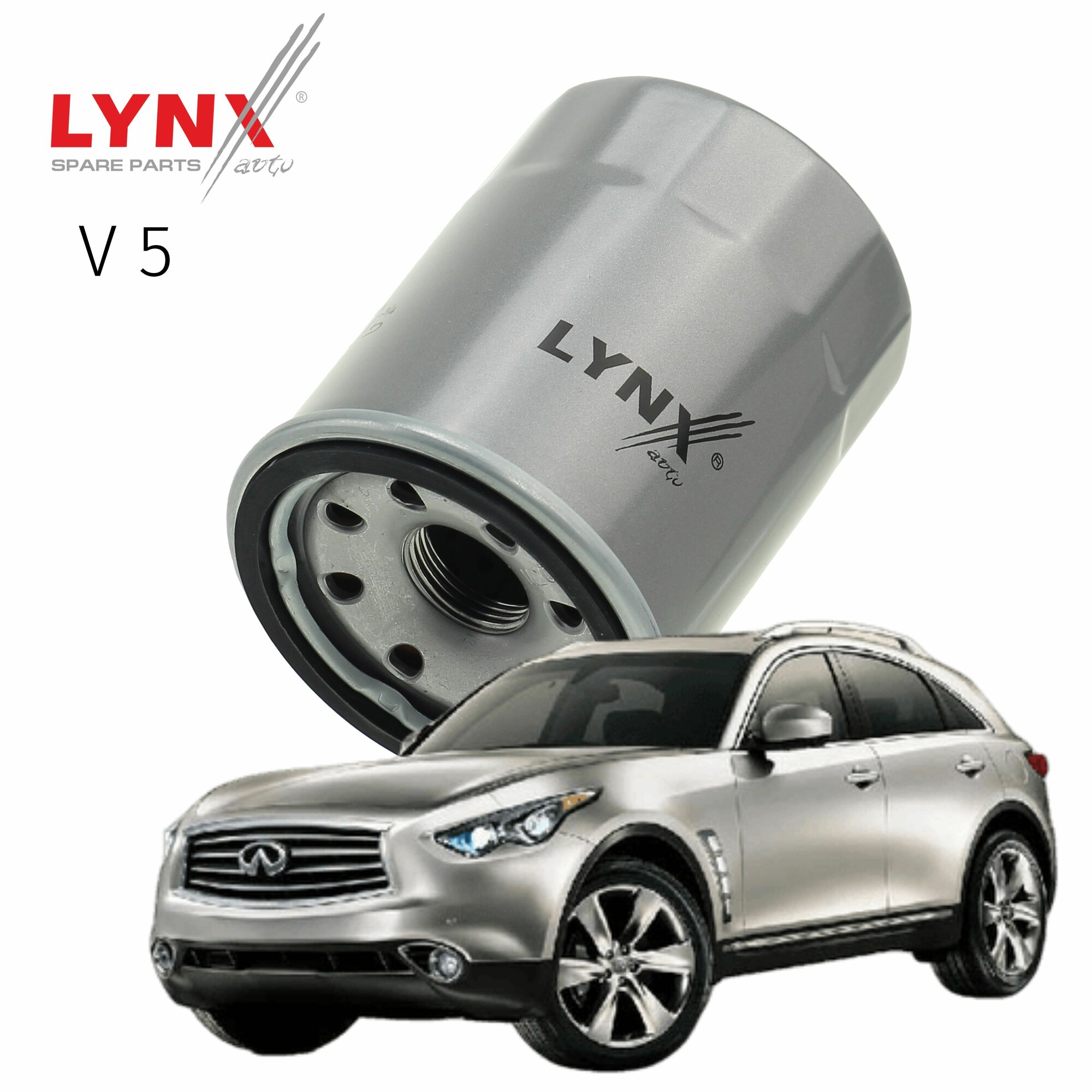 Фильтр масляный Infiniti FX50 (2) / Инфинити ФХ50 2008 2009 2010 2011 2012 2013 V5 VK50VE / 1шт LYNXauto