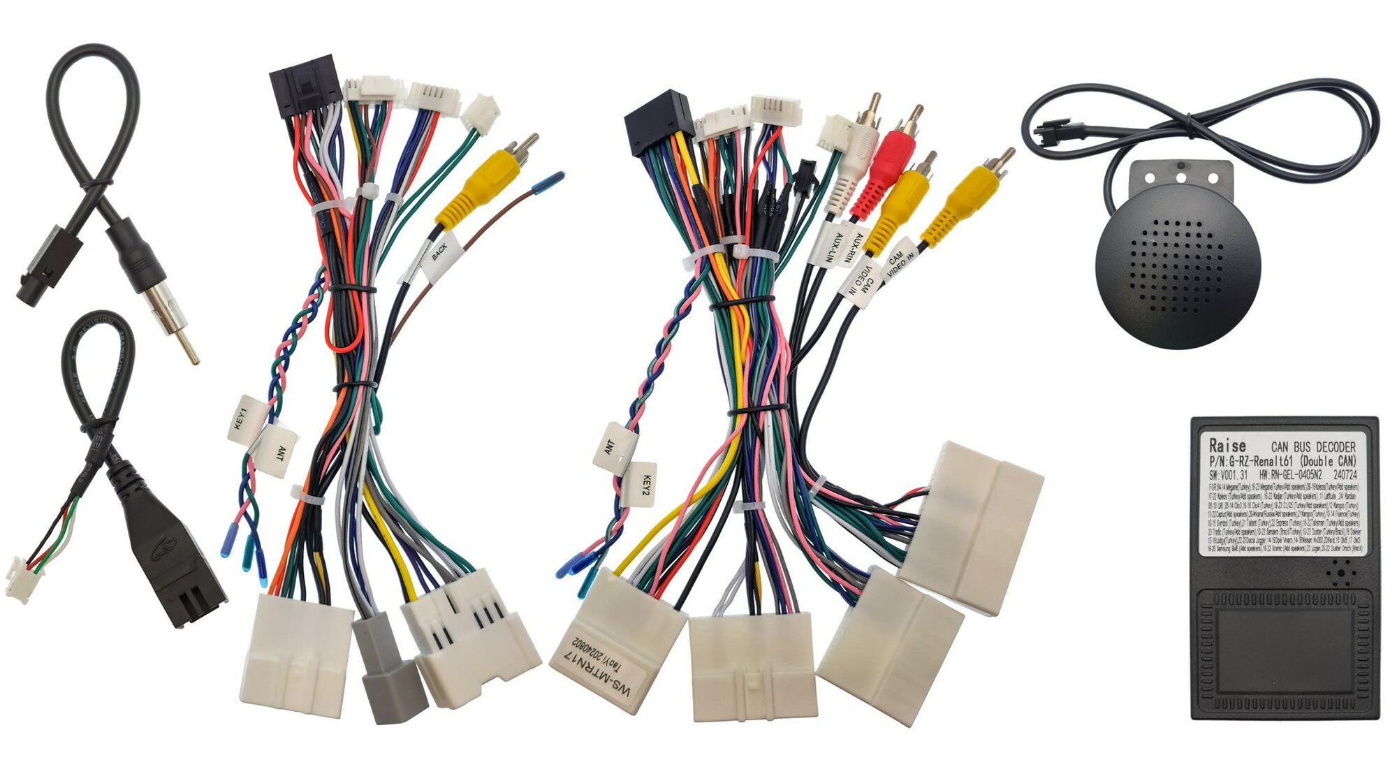 Комплект проводки Renault Arkana, Duster 2021+ для установки Android магнитолы / Wide Media