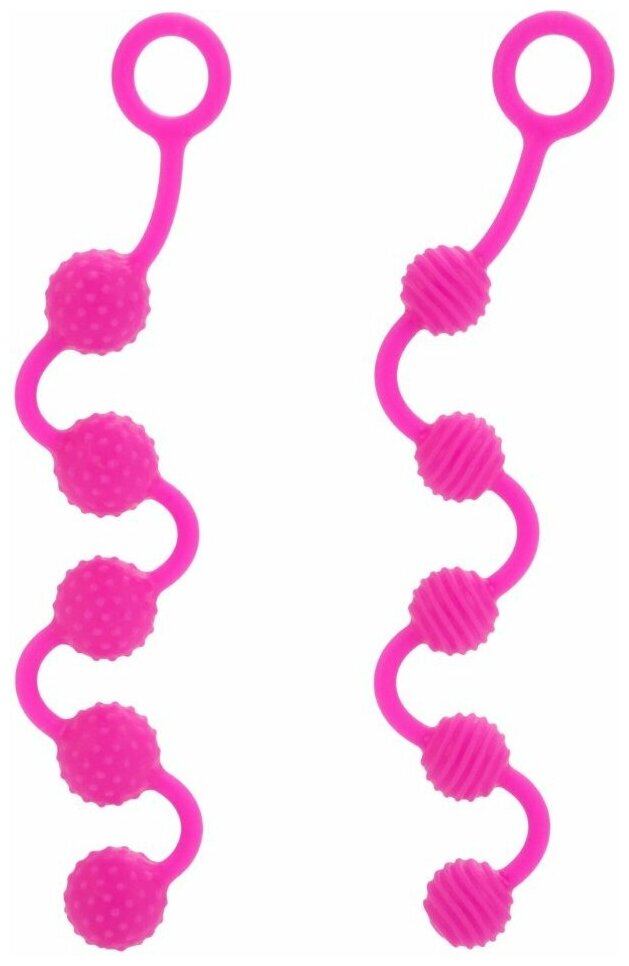 Calexotics Набор анальных цепочек Posh Silicone "O" Beads, розовый