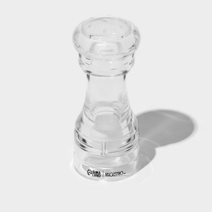 Солонка для специй Magistro Glace, 12.6 см, акрил, прозрачная