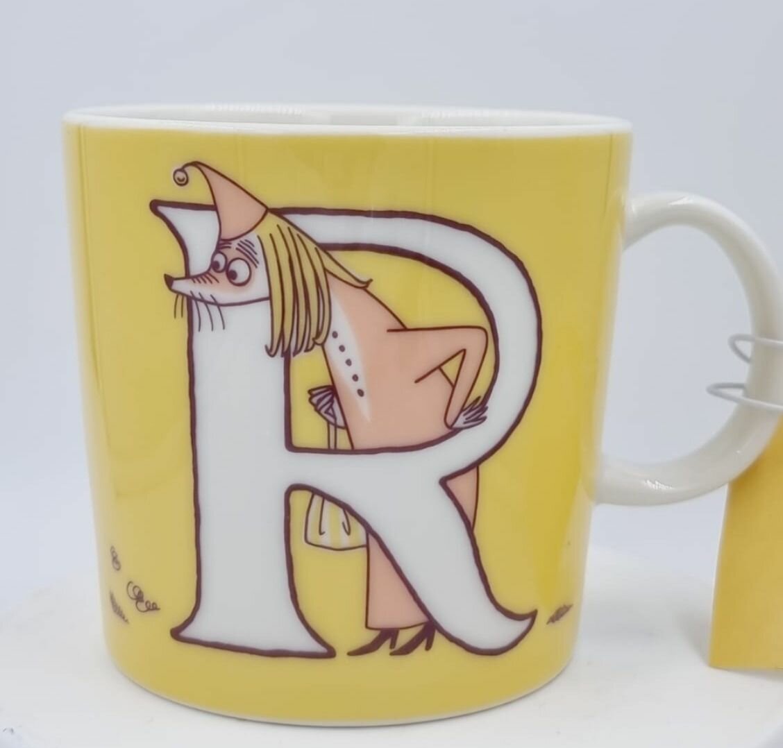 Moomin Кружка Arabia "R", серия алфавит ABC, фарфор, 400 мл (Из Финляндии)