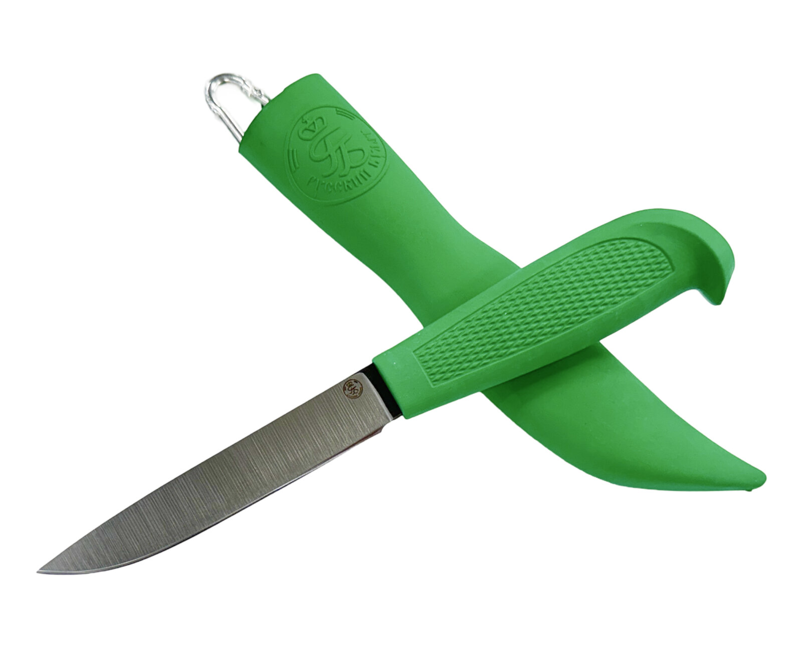 Нож Финка-108С, сталь D2, резинопластик, зеленый
