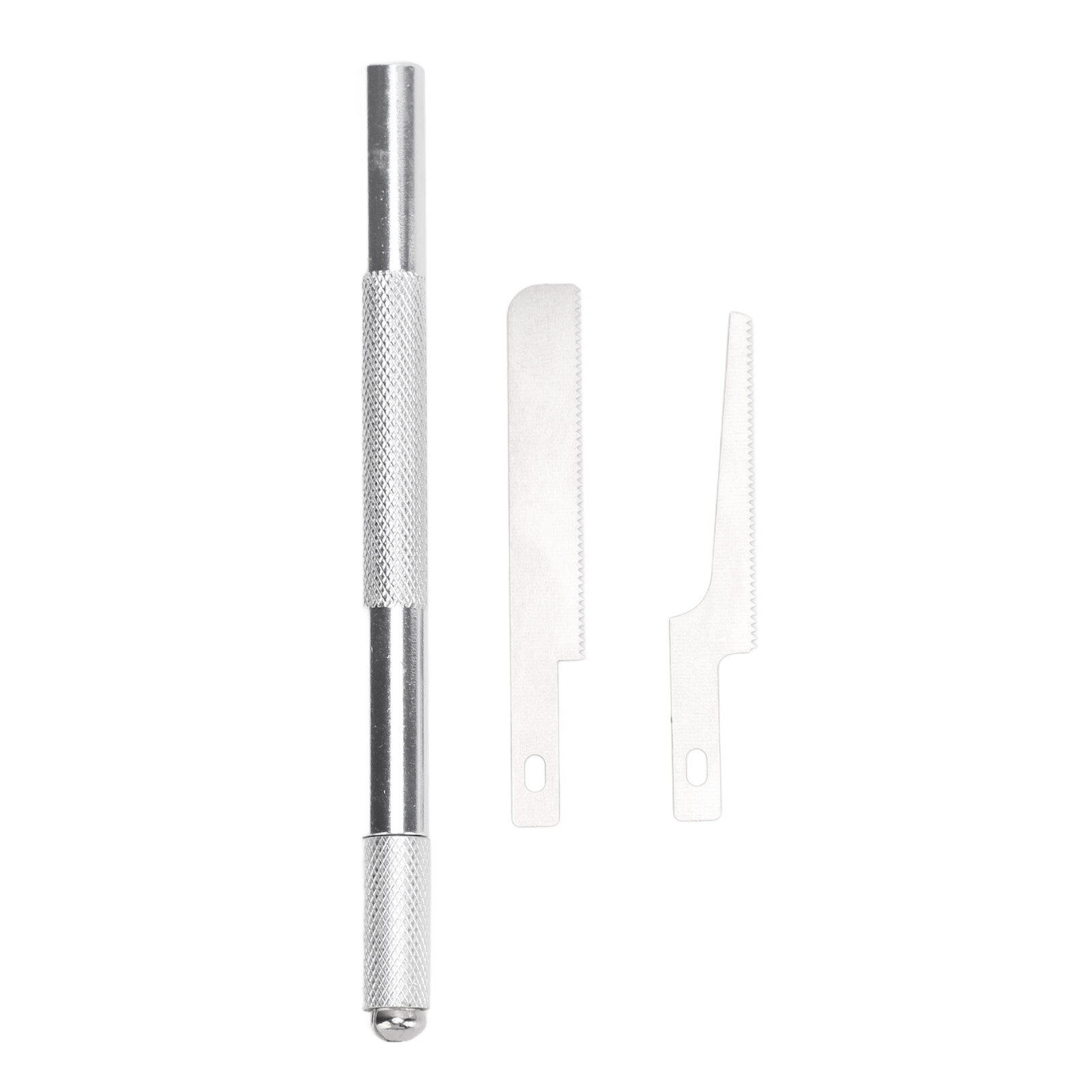 Миниатюрная ручная пила с двумя разными лезвиями, изготовленная из алюминиевого сплава и стали, идеально подходит для самостоятельной работы по дереву.