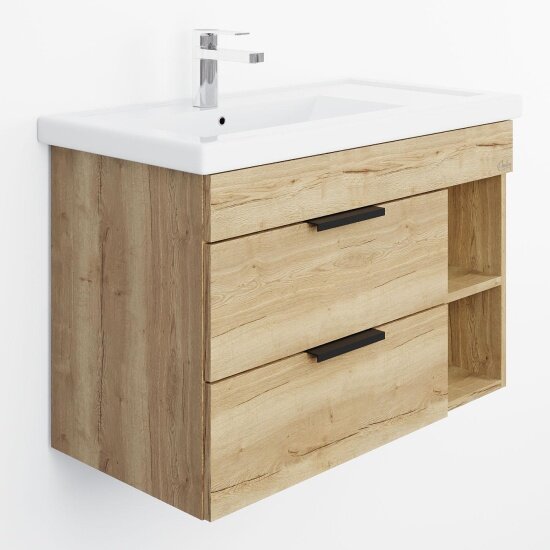 Тумба под раковину Onika подвесная легран 80.13 дуб галифакс