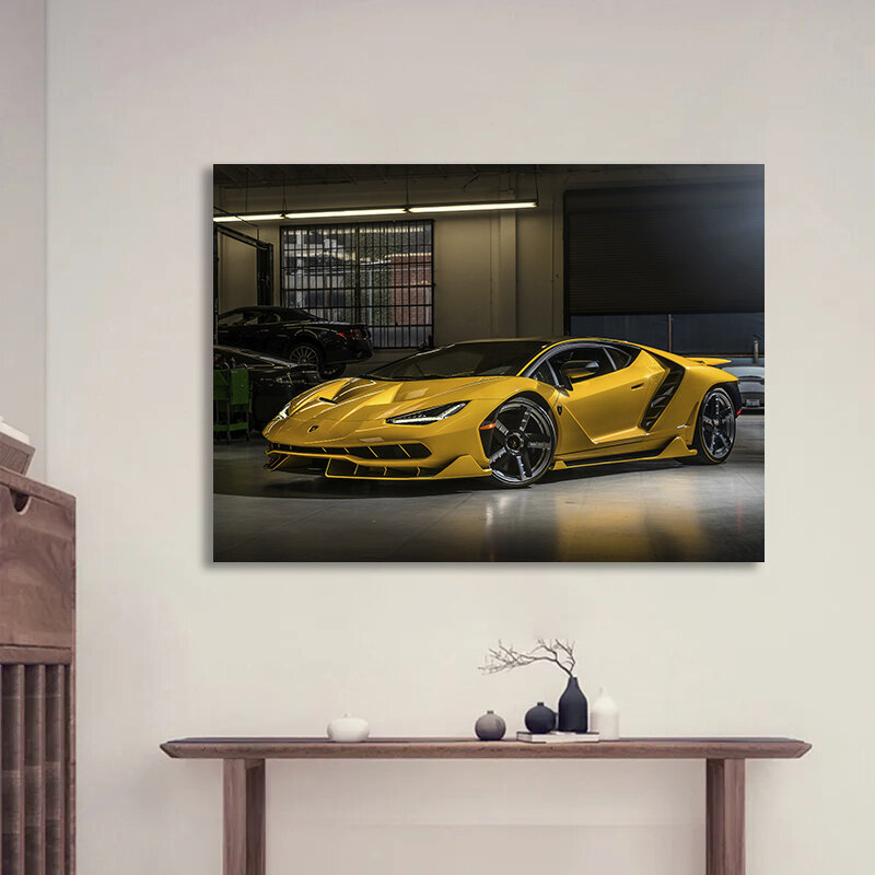 Картина ламборгини / машина, картины для интерьера / мальчику, 40х60 см,