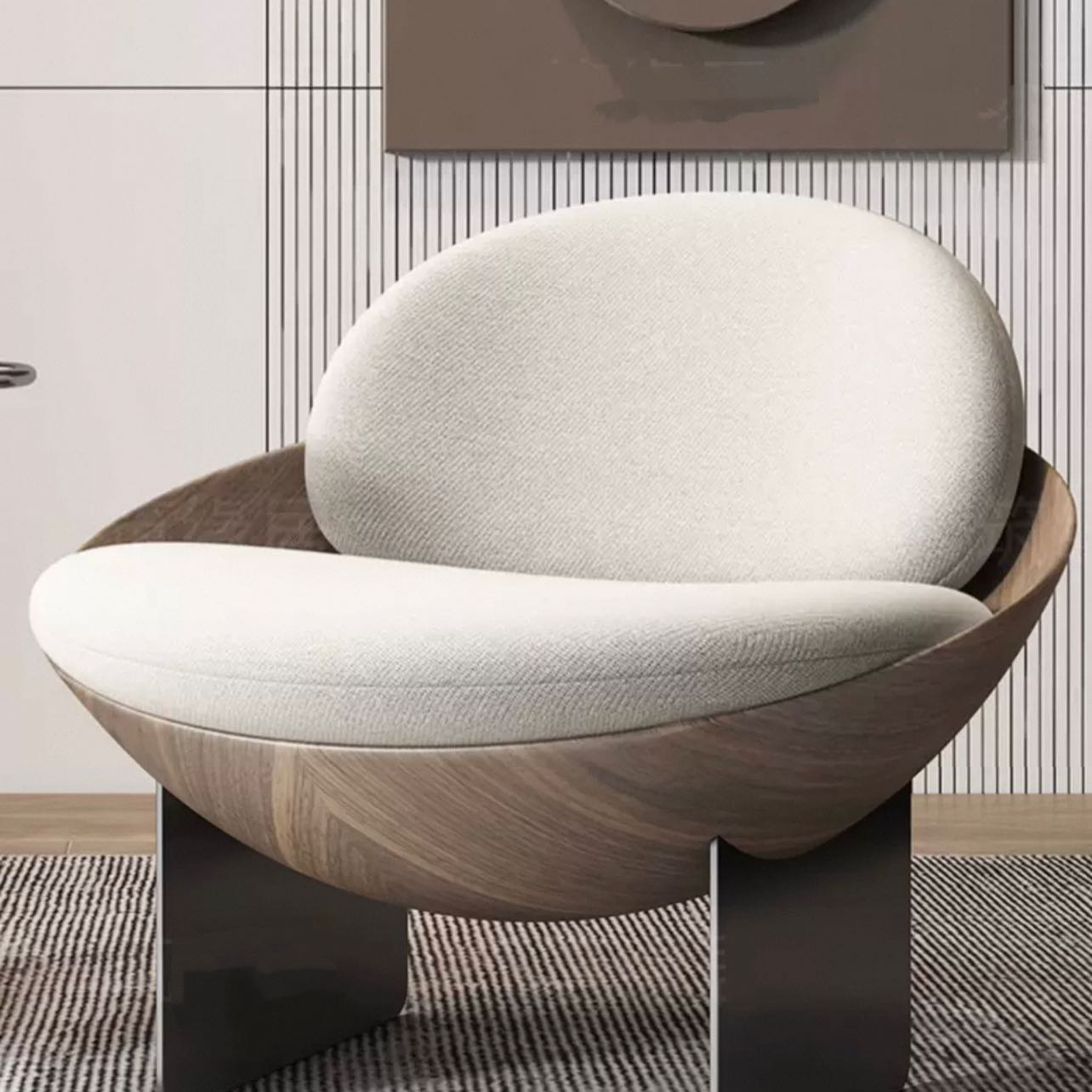 Интерьерное кресло Uzein (молочный / ткань)