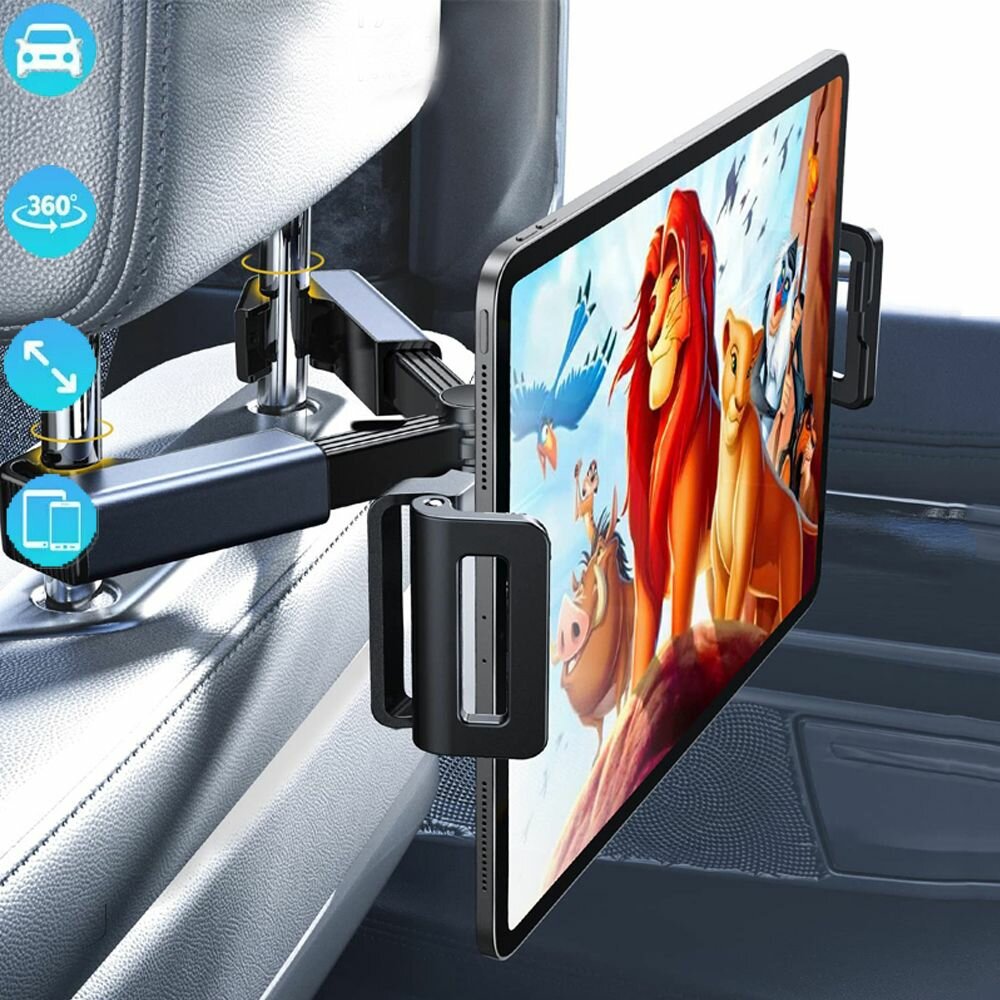 Держатель для планшета в автомобиль на сиденье на подголовник, держатель планшета автомобильный, для телефона**
