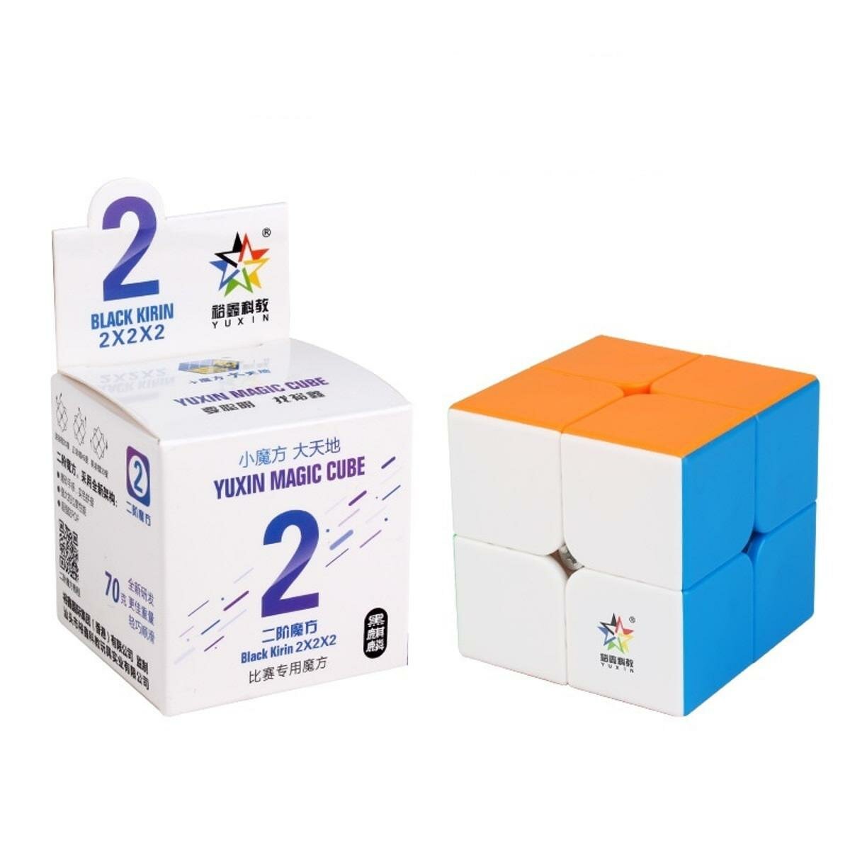 Новый Yuxin Black Kylin 2x2x2 Magic Cube 2Layers Speed Cubes 2x2 Professional Puzzle cubo magico Toys For Children Kids