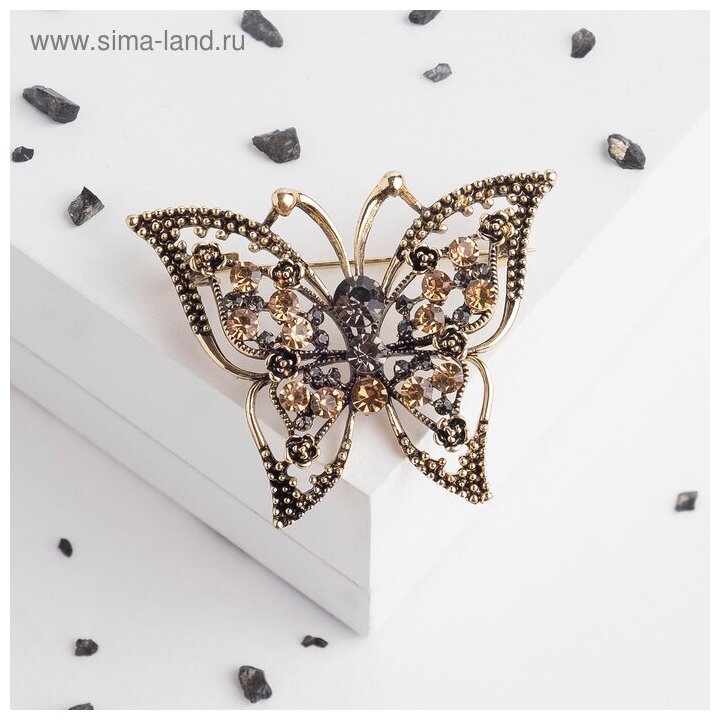 Брошь, стразы