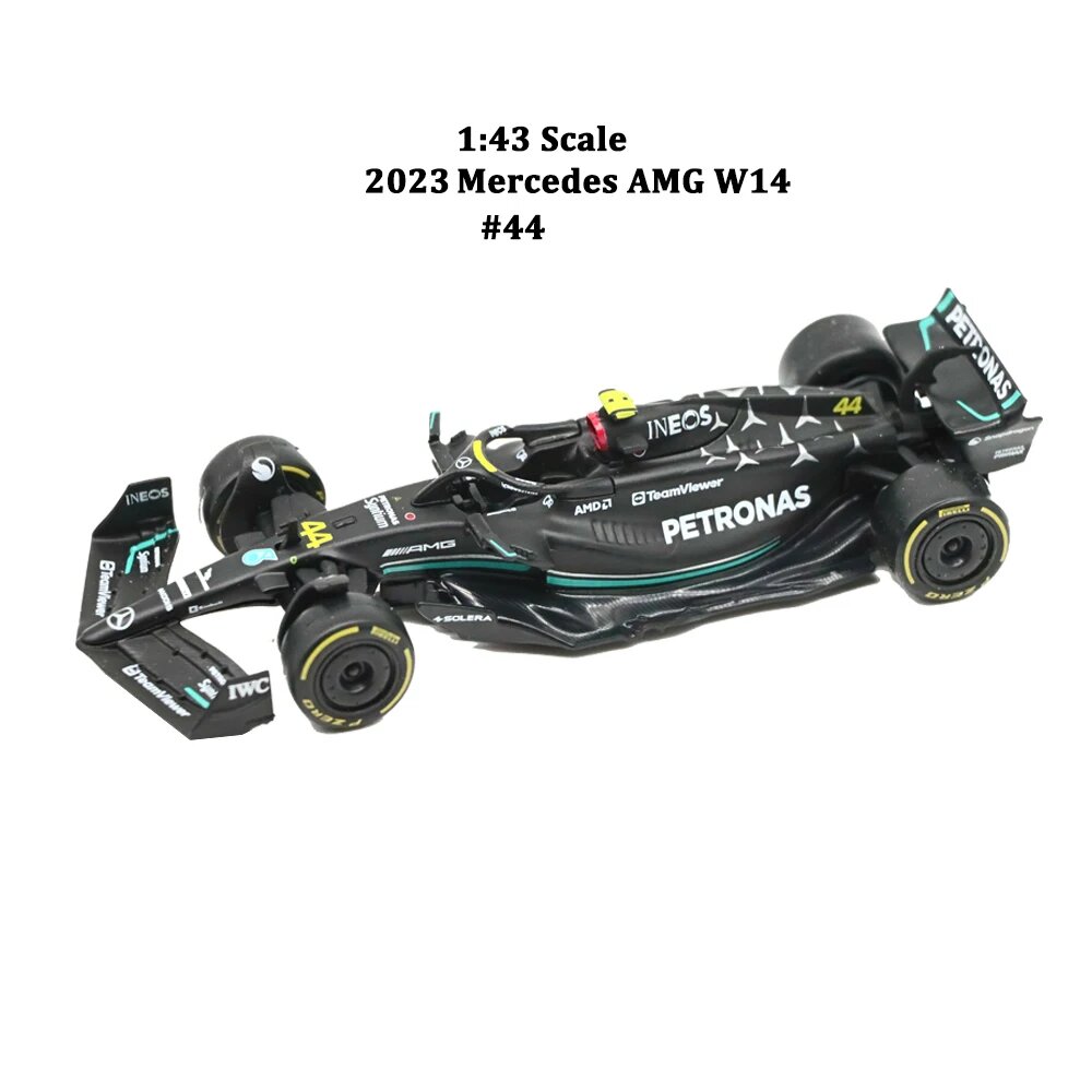 Модель автомобиля Mercedes AMG Petronas W14 Bburago 1:43, Темно-зеленый
