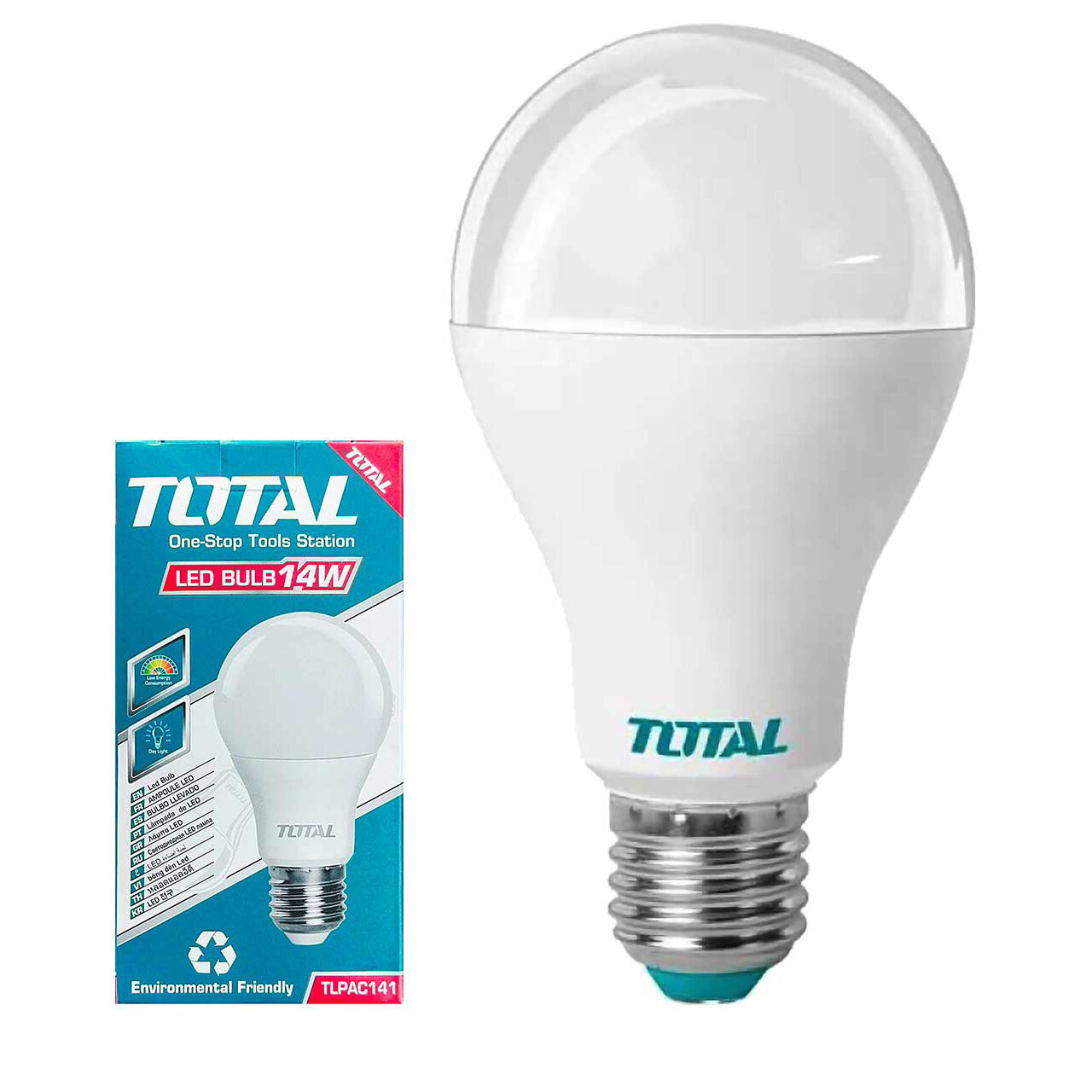 Лампа светодиодная TOTAL TLPAC141, E27, мощность 14W, универсальный тип