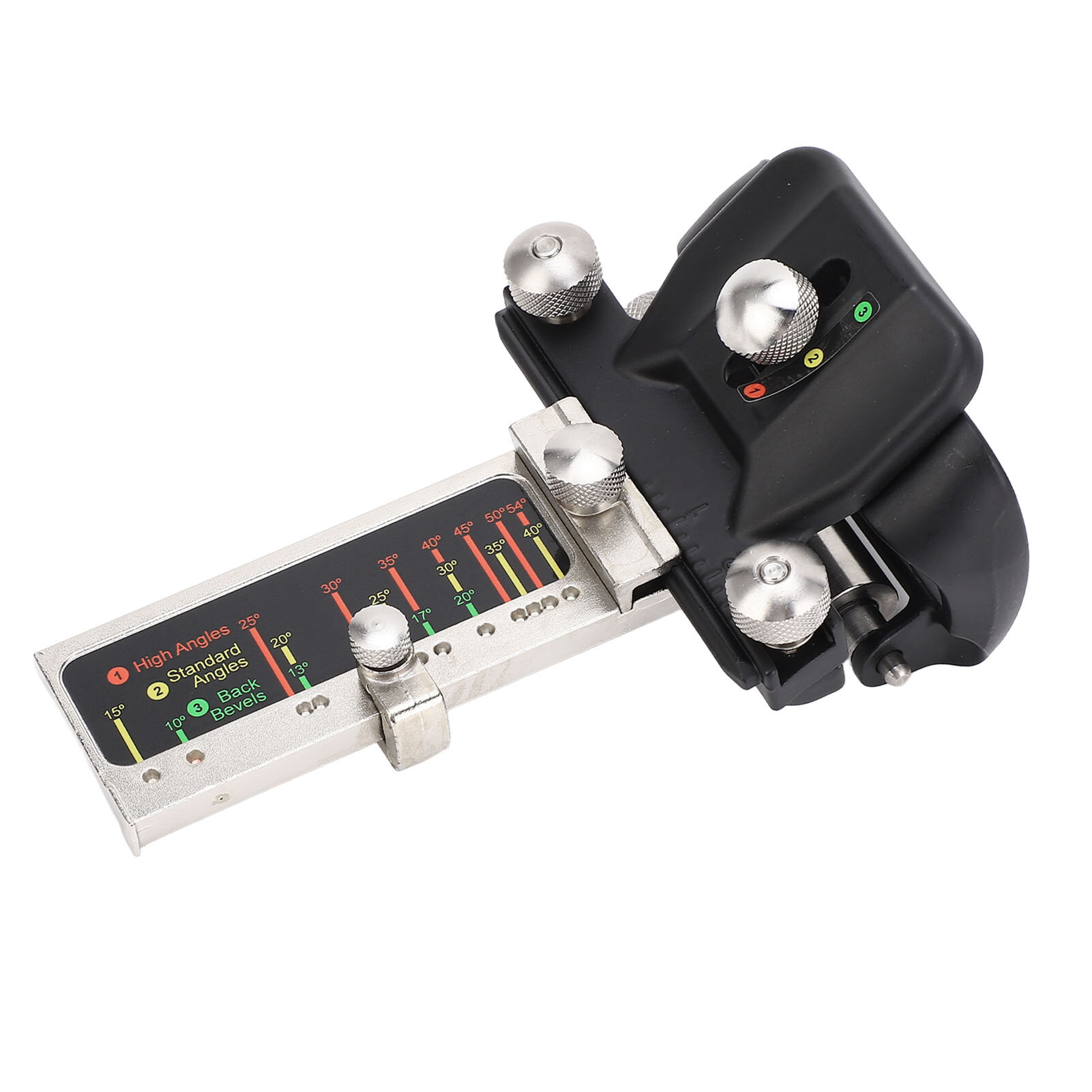 Регулируемая направляющая для заточки под фиксированным углом с шкалой для стамесок и рубанков.