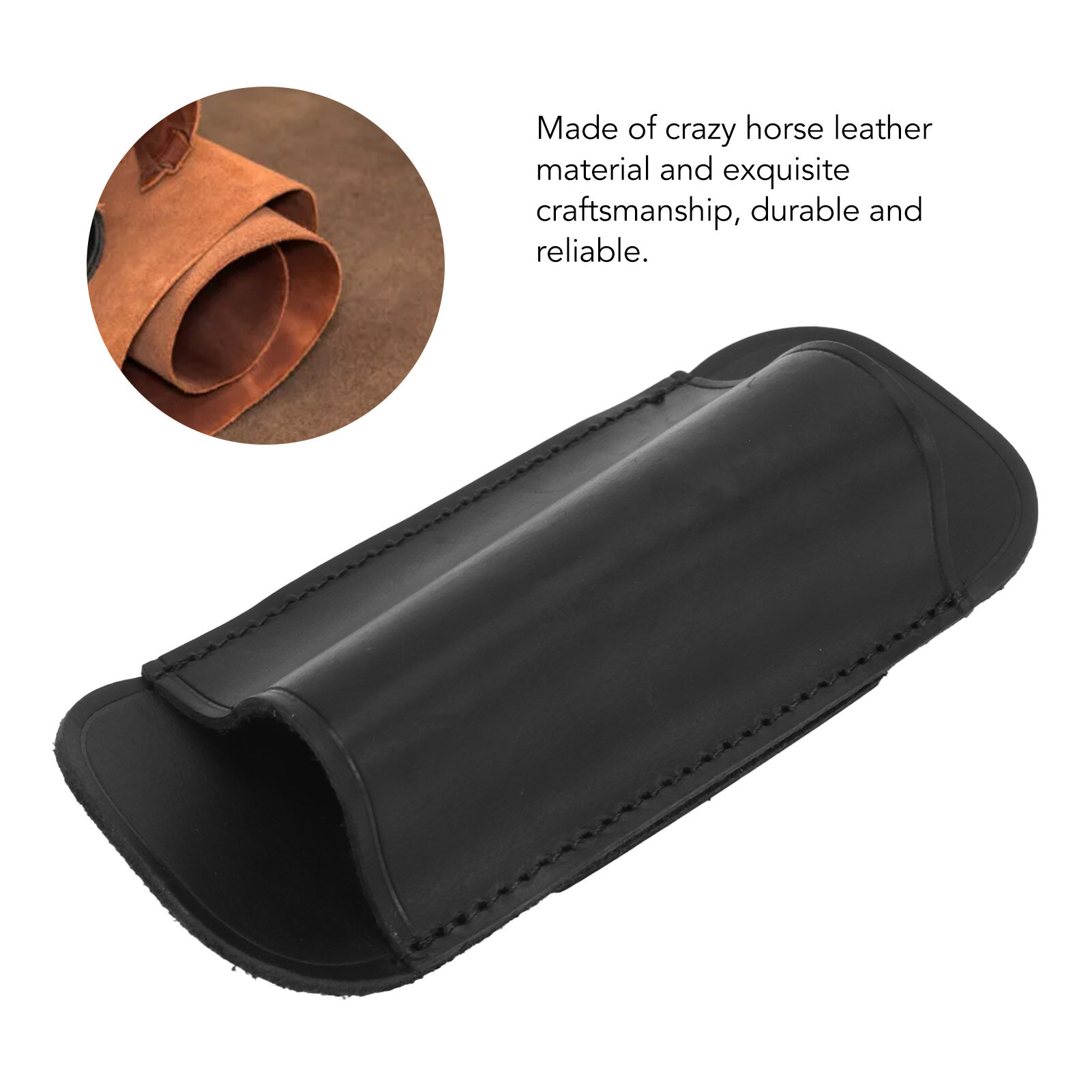 Ножны для ножей Crazy Horse из кожи изысканного мастерства, горизонтальный стильный держатель для ремня для ножа для подарка, черный