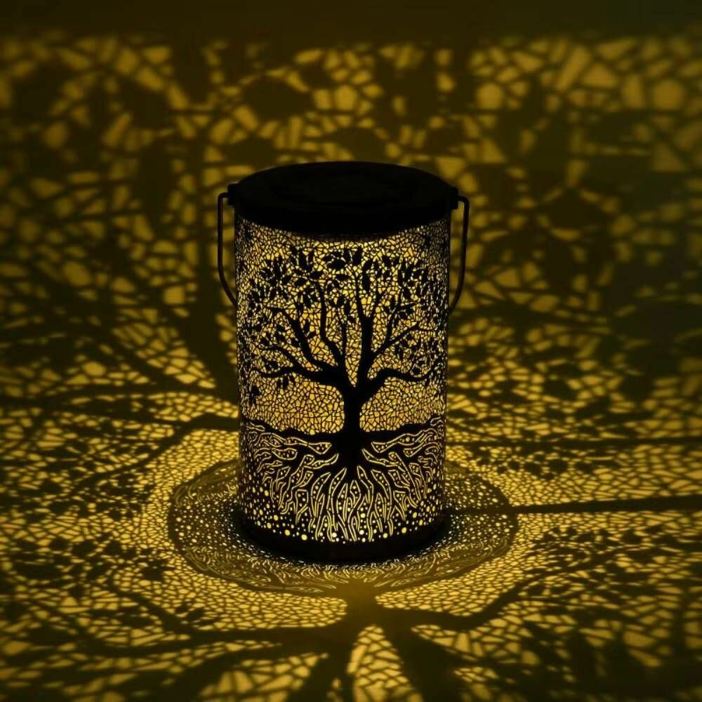 Светильник уличный на солнечной батарее Дерево фигурка садовая для украшения дачи и сада