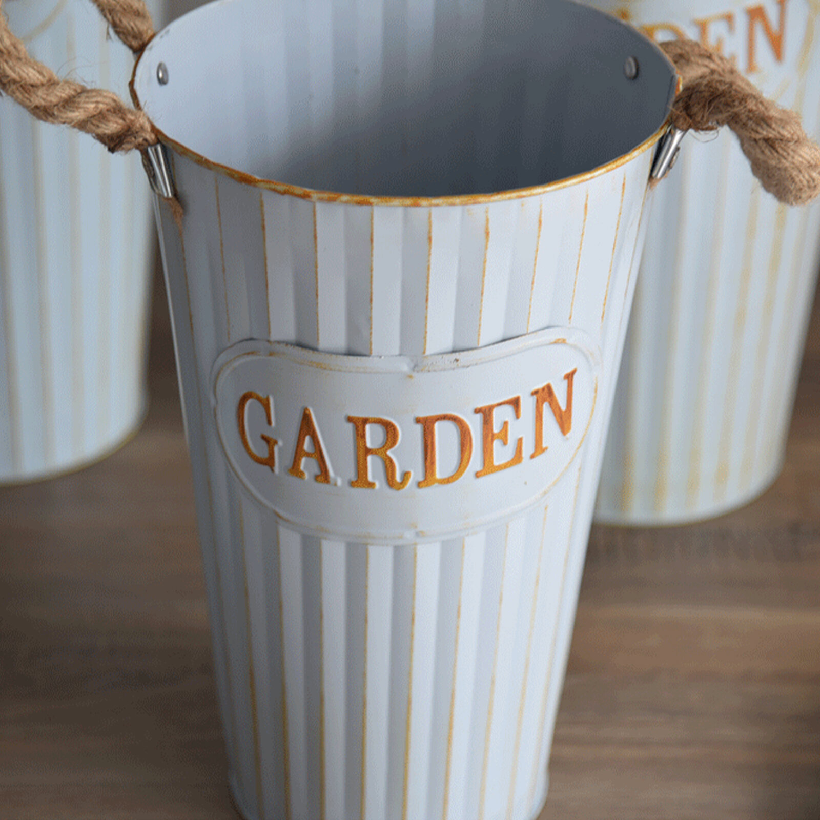 Железное ведро для сушеных цветов, винтажная американская напольная ваза для цветов для домашнего декора 40 см