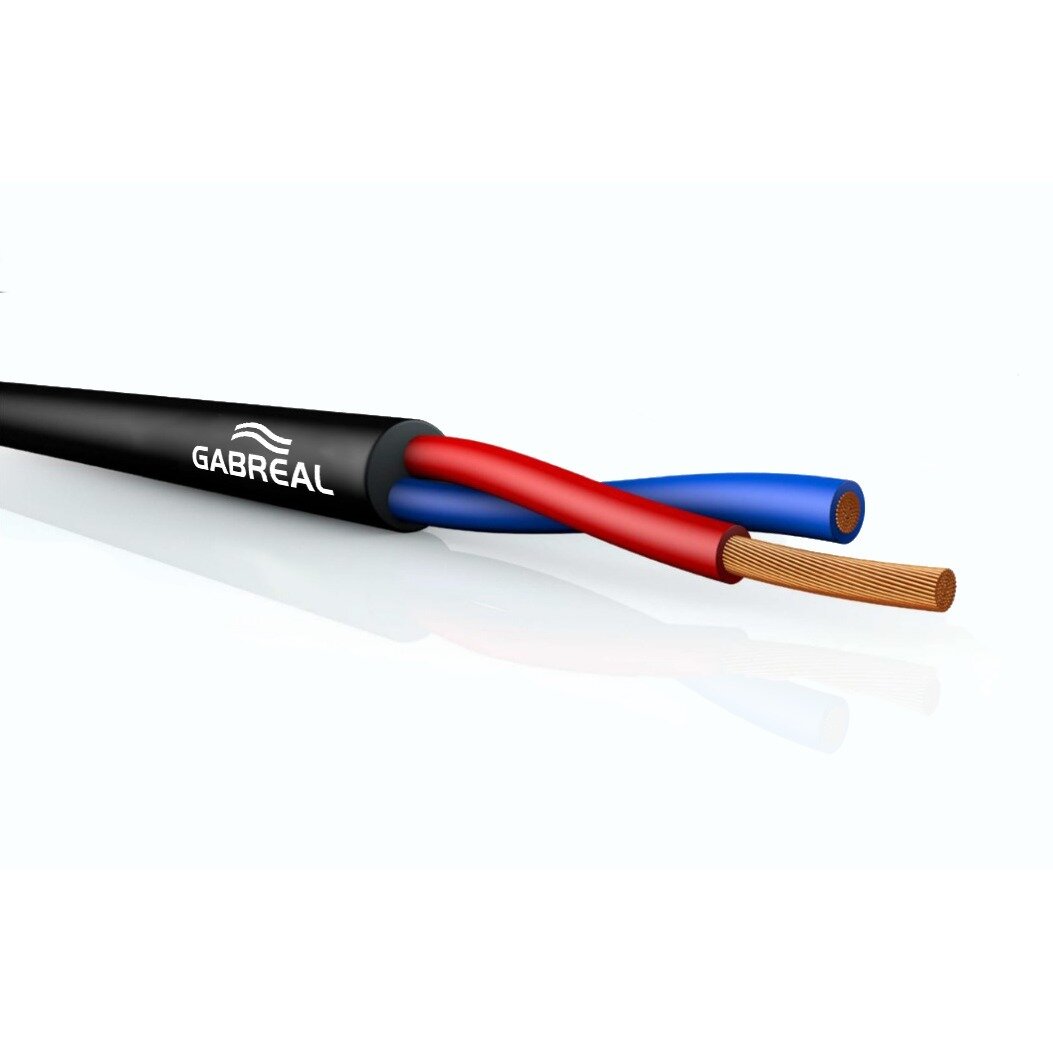 Кабель акустический с катушки двухжильный GABREAL GAT 260 PRoFLEX TWINAX 2x6,0 FRNC-C, 1 м