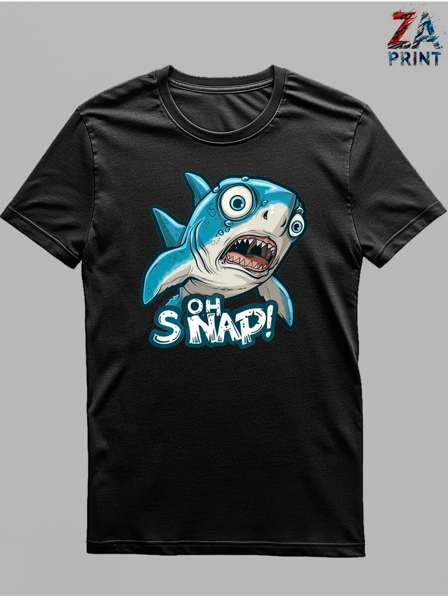 Футболка смешная акула