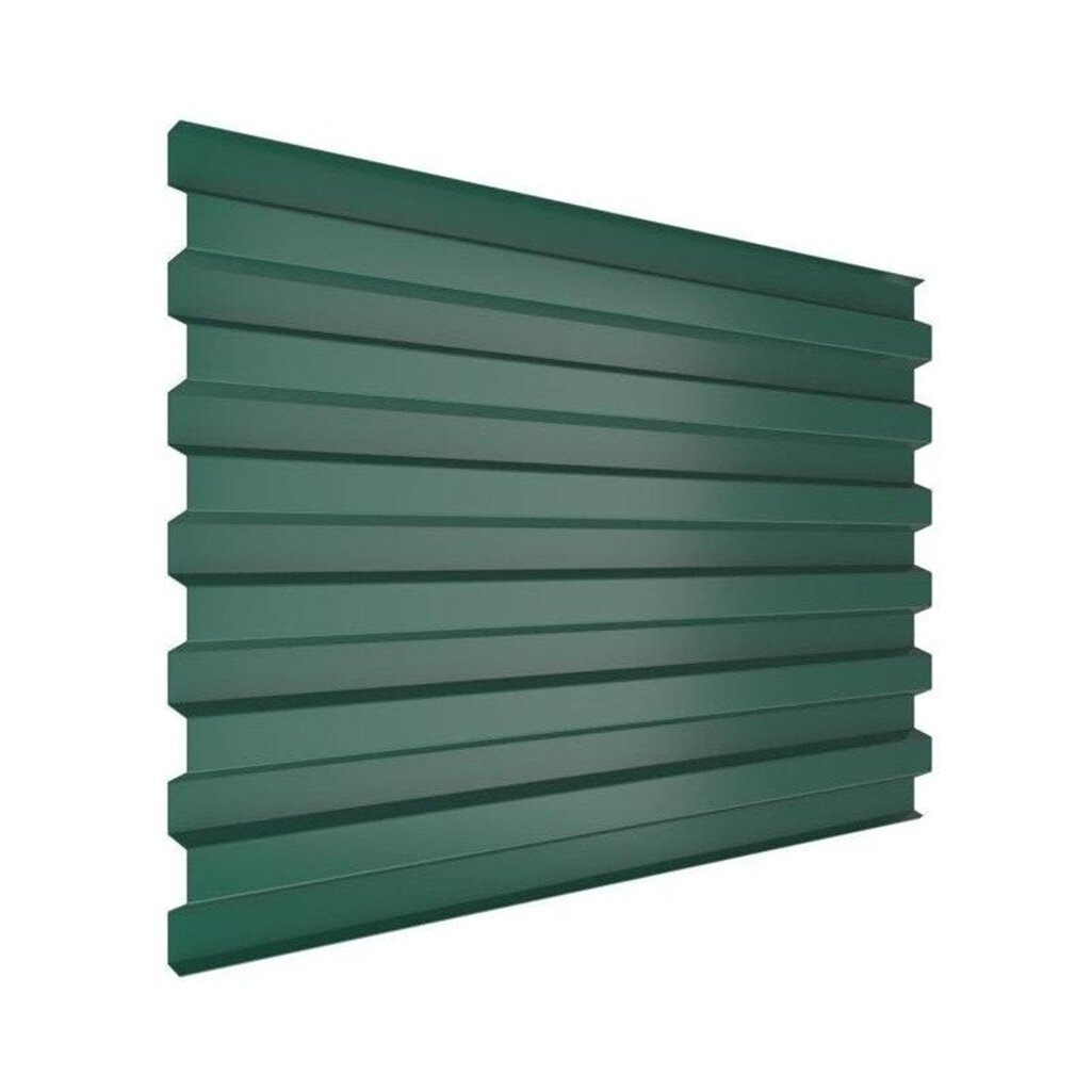 Профнастил Металл Профиль С-21 зеленый, 0.4х1050х2000 мм для кровли, фасада, забора