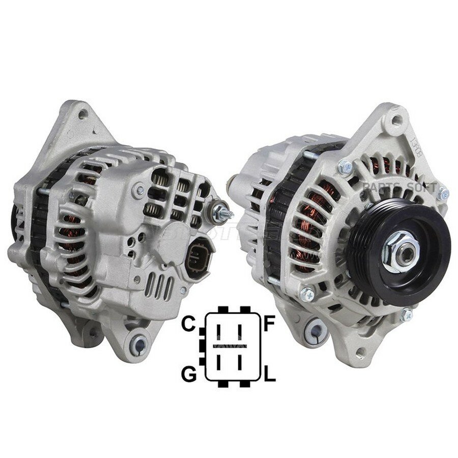 Генератор HONDA FIT/JAZZ/CIVIC/MOBILIO 1.3/1.5 02- L13A/L15A 12V 80A от официального дистрибьютора, SAT, артикул ST31100RSH004