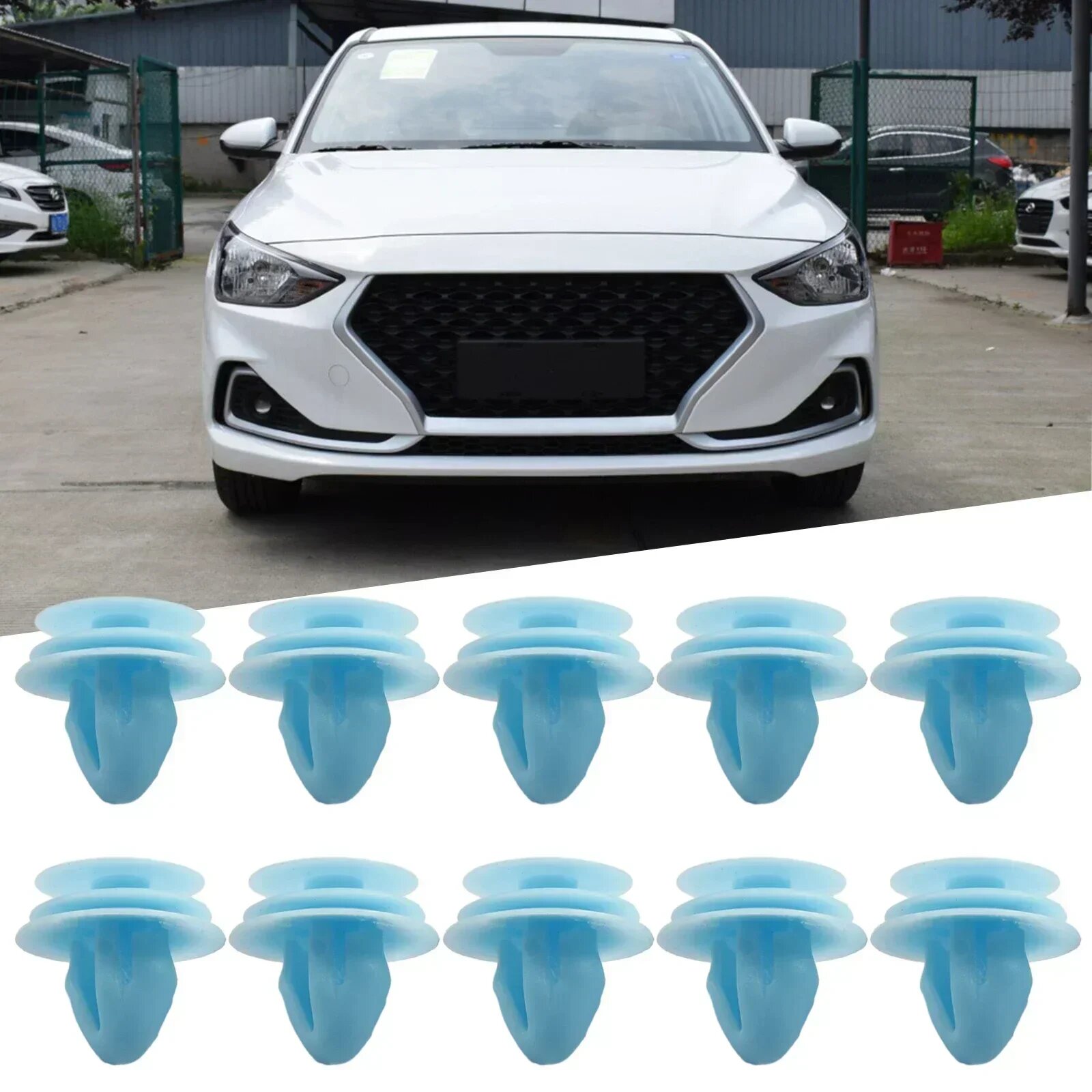 10шт. Зажимы для отделки панели Hyundai Kia, синие, 8231533020