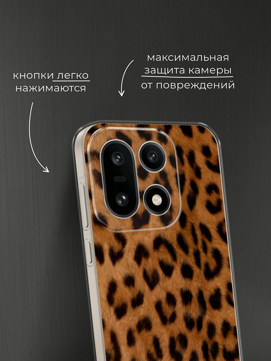 Силиконовый чехол на OnePlus 15 / Ван Плас 15 с принтом Мех леопарда — фото 1