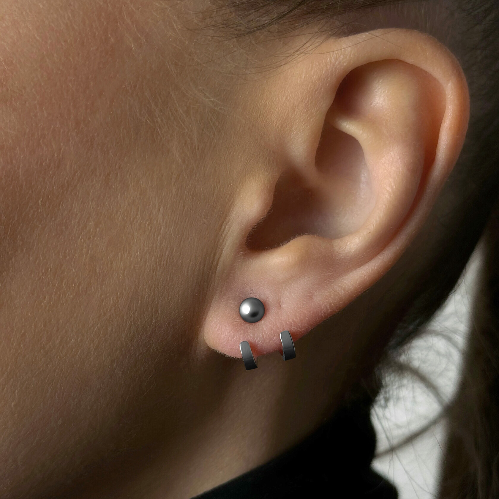 Серьги пусеты, серебро, 925 проба, родирование