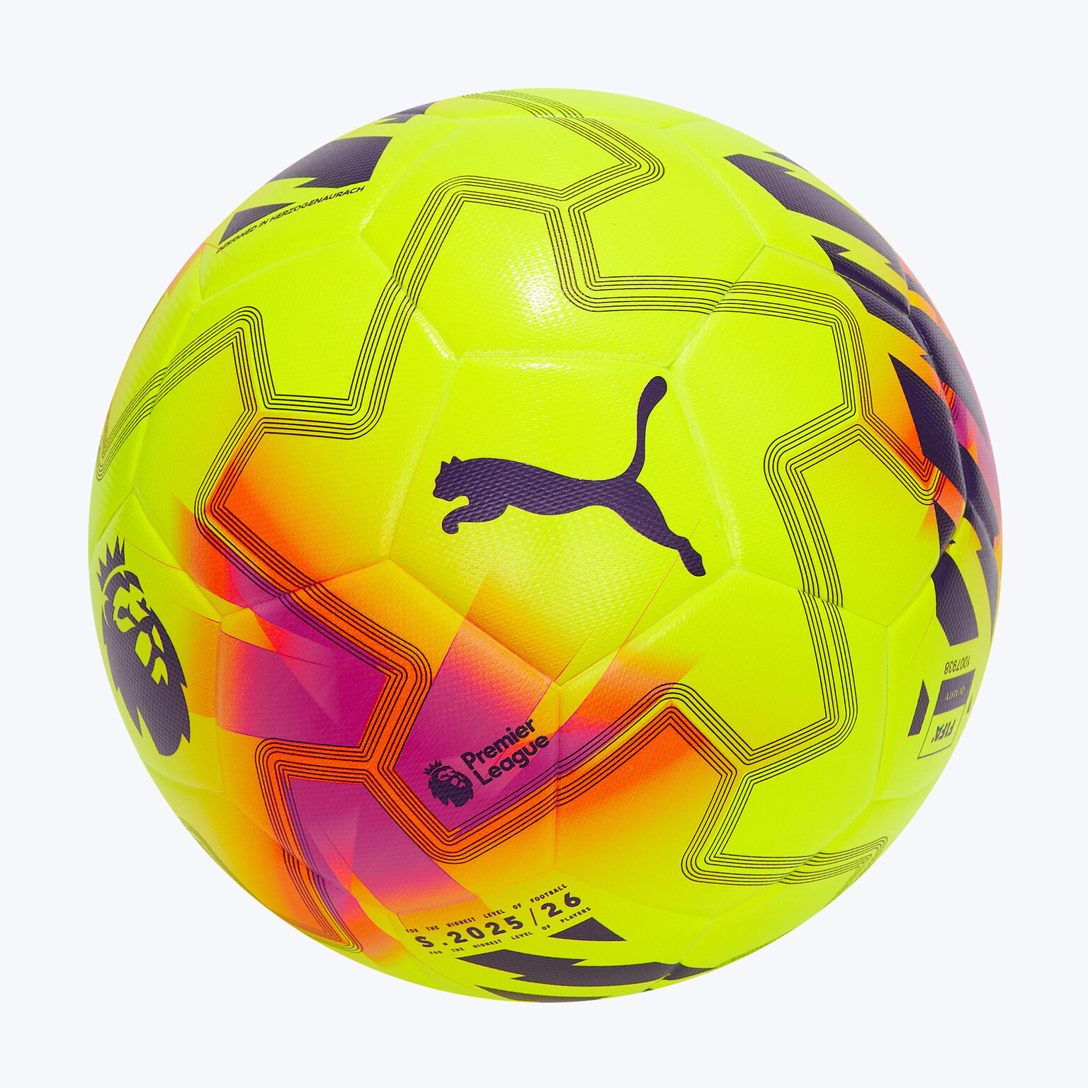 Футбольный мяч Puma Orbita Match PL Lights 08470501, размер 5, Желтый