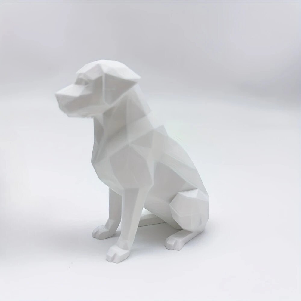 Пластиковая статуэтка лабрадора Белый, WHITE