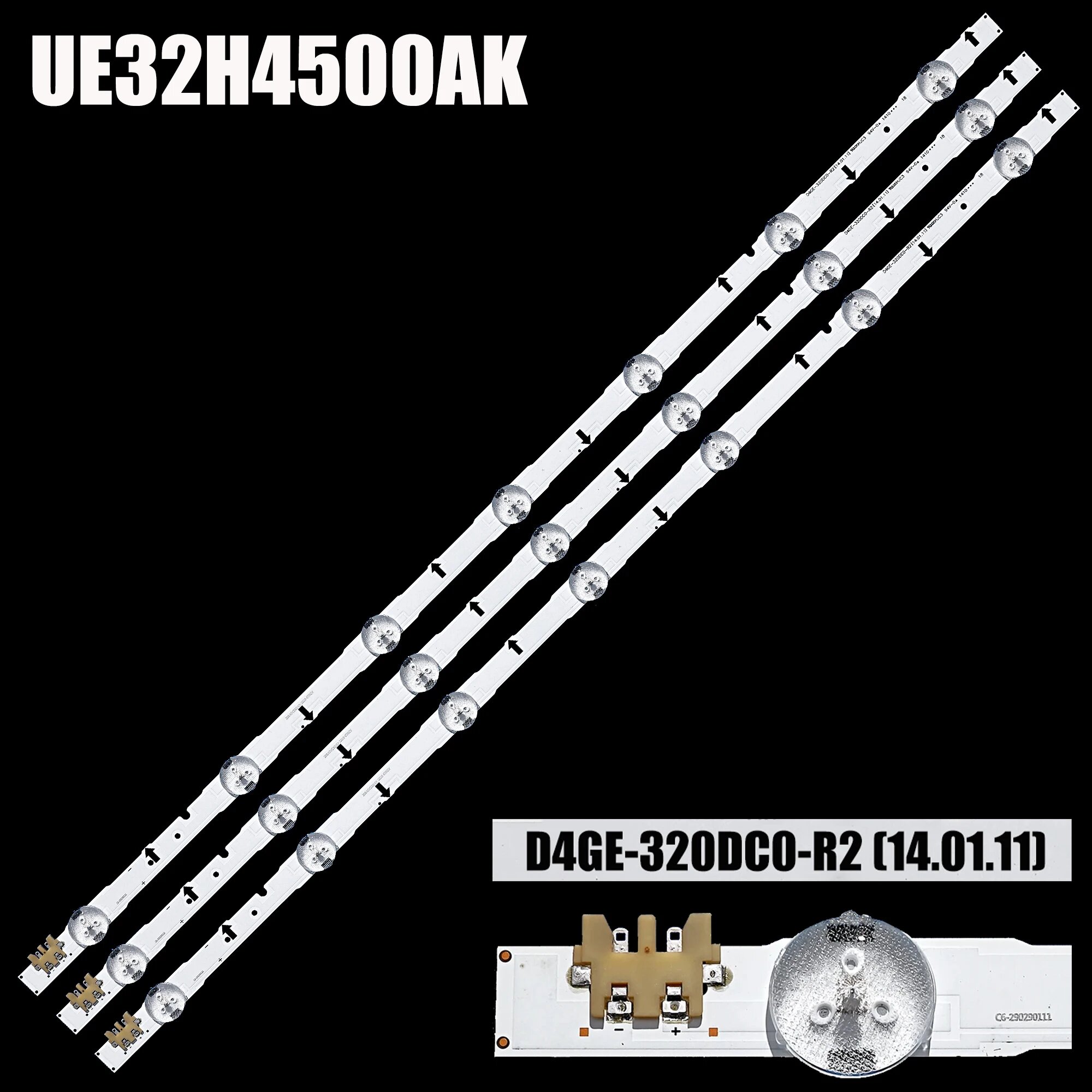 Светодиодная лента для Samsung UE32H4580, 3 шт.
