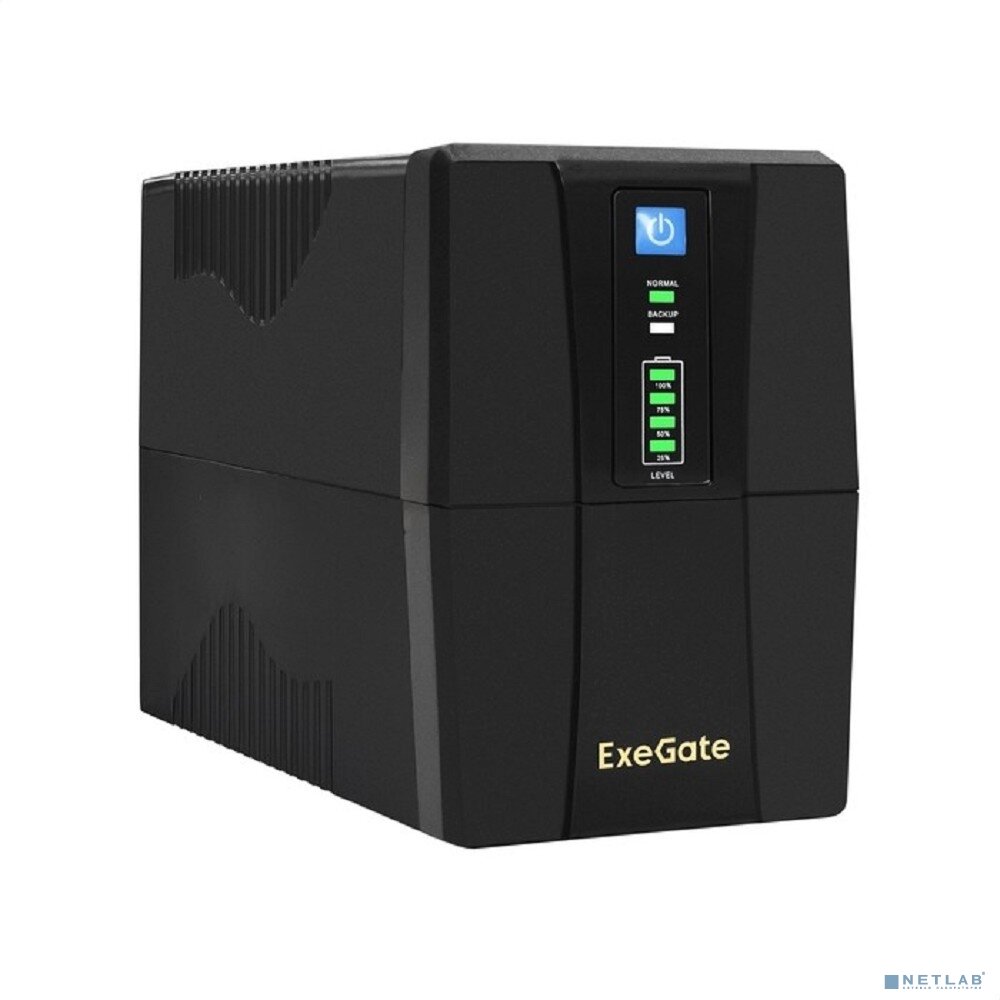 Exegate EX292783RUS ИБП ExeGate Power Back BNB-1000. LED. AVR.4C13 <1000VA/550W, LED, AVR, 4*C13, Black>