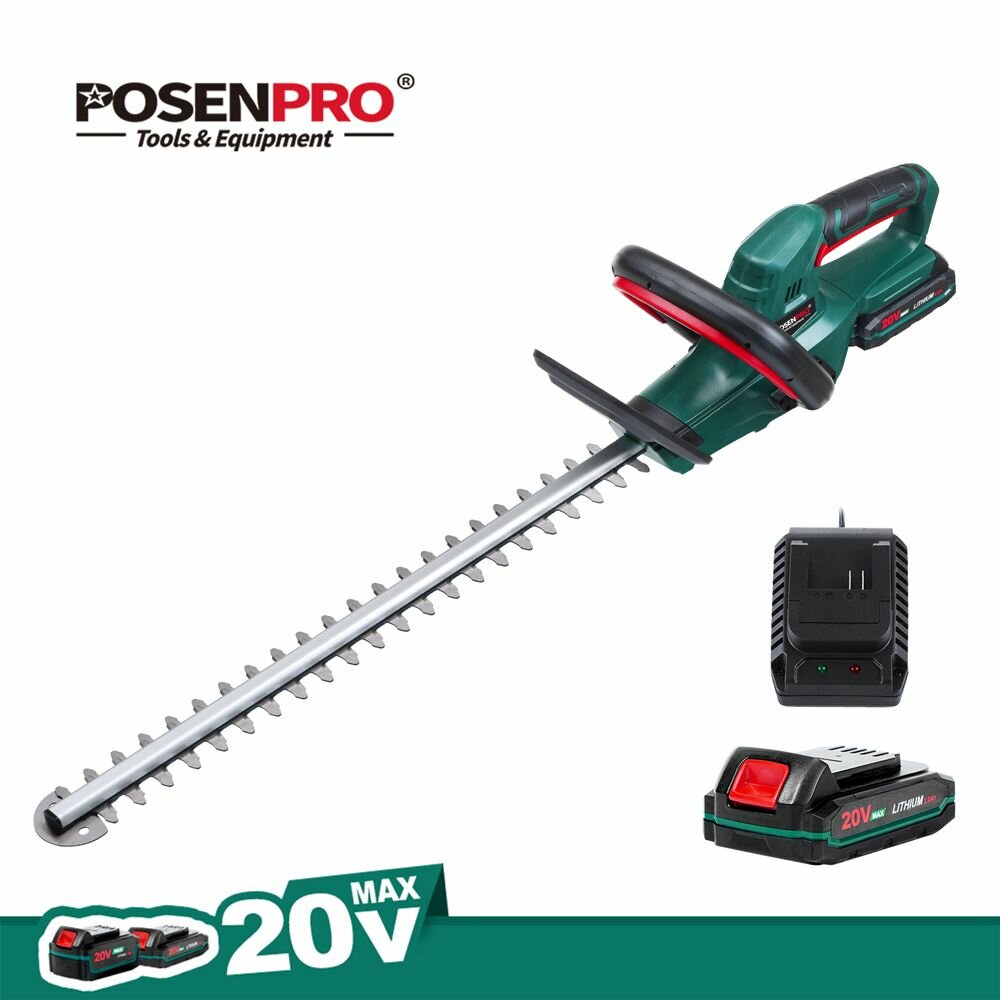 Аккумуляторный кусторез POSENPRO 20 В, 2000 Вт, газонокосилка и садовый инструмент для стрижки.