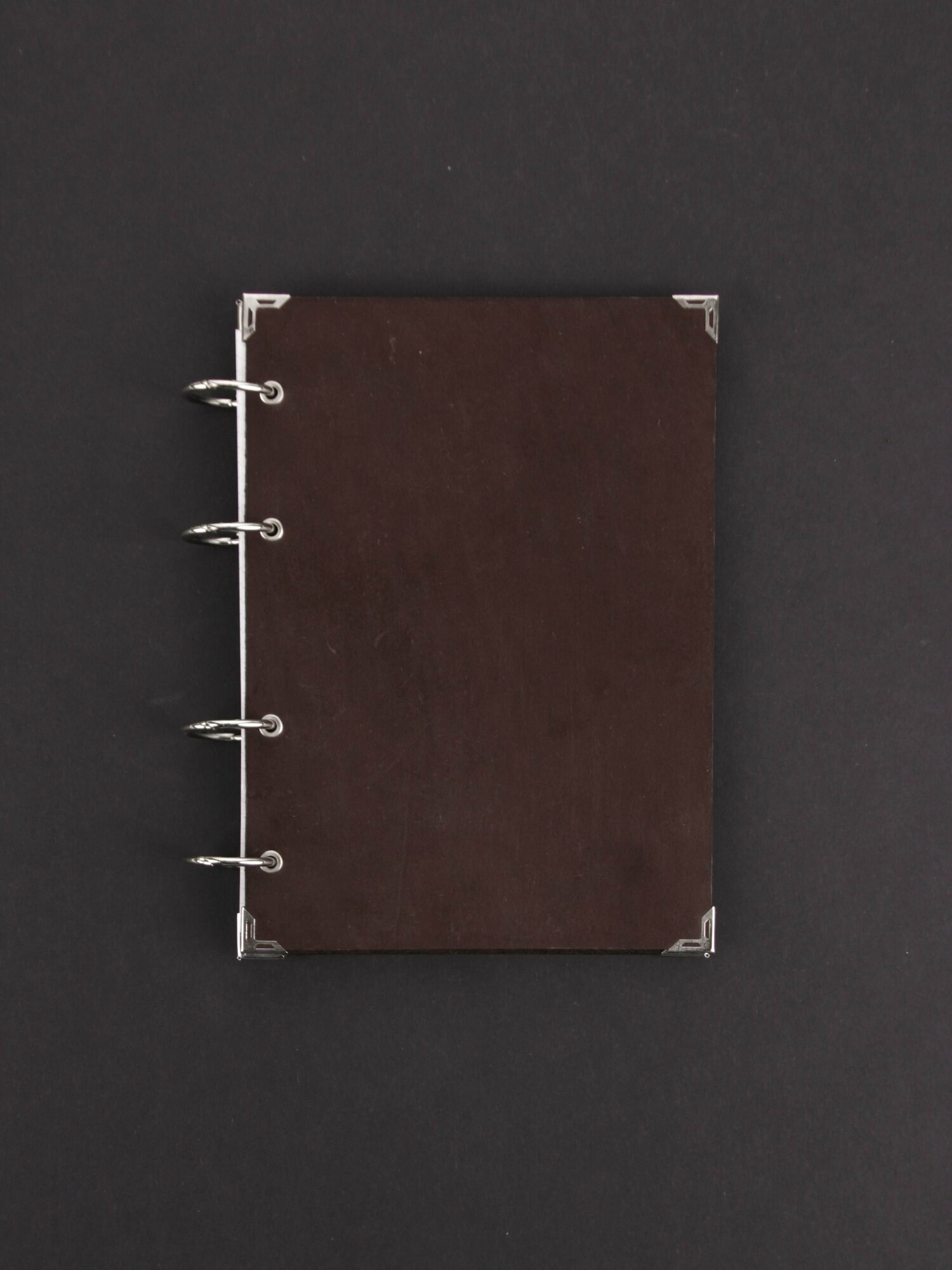 Блокнот на механизме перекидной из натуральной кожи ручной работы Коричневый
