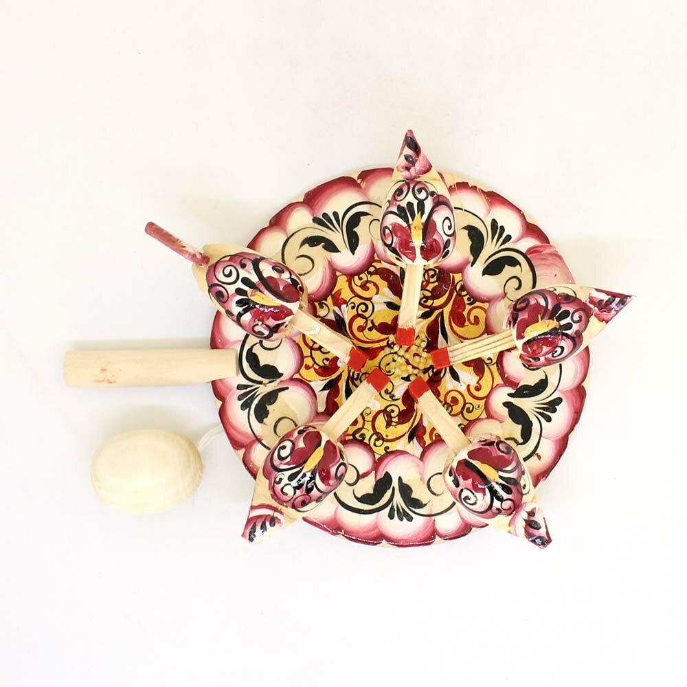 Куры клюющие Богородский динамический сувенир