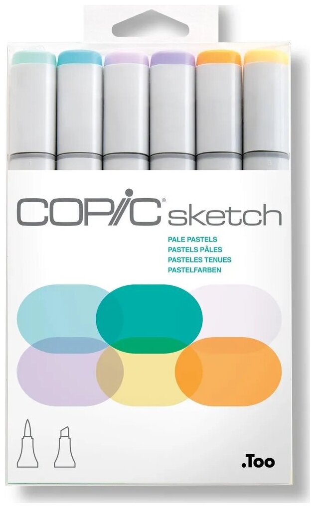 Набор маркеров COPIC sketch Pale Pastels (6 цв.)