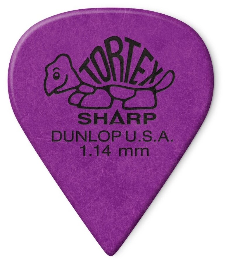 412P1.14 Tortex Sharp Медиаторы 12шт, толщина 1,14мм, Dunlop