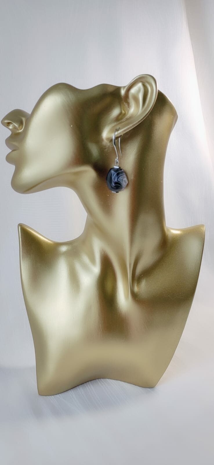 Серьги, агат