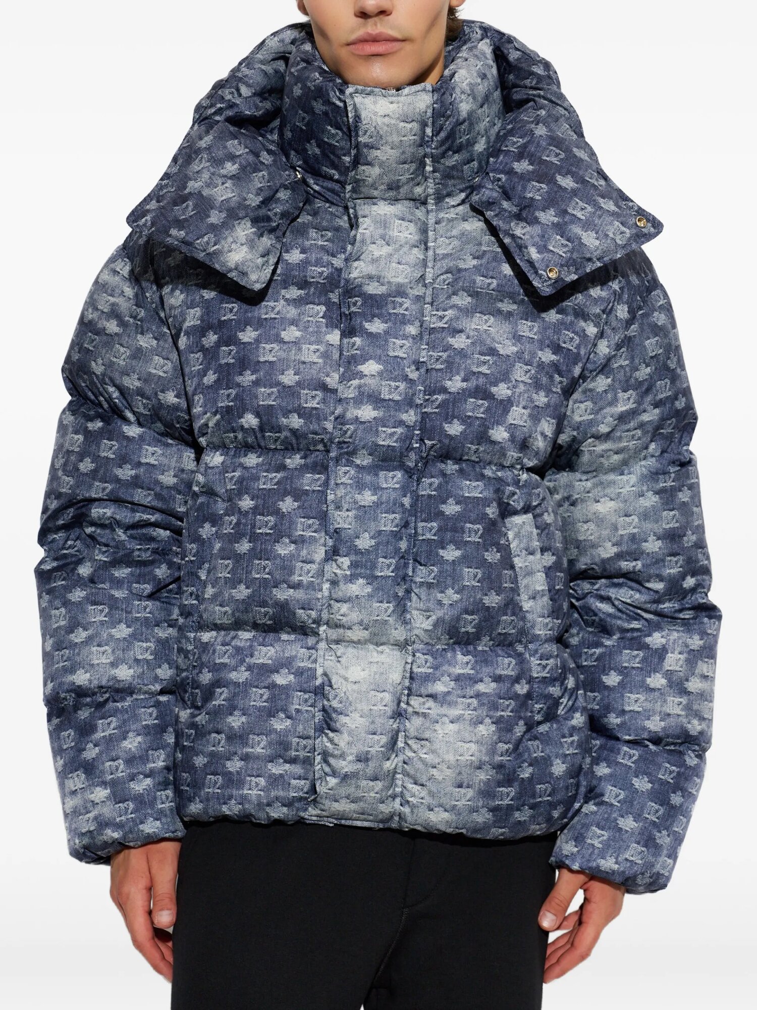 Куртка DSQUARED2 D2-monogram down jacket, размер 56, синий — фото 1