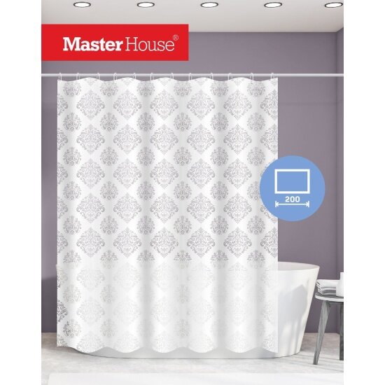 Штора для ванной Master House Флора 75161, полиэтиленвинилацетат, 200х180 см