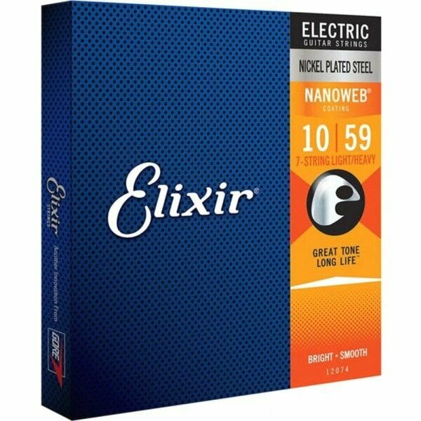 Elixir 12074 NanoWeb Струны для 7-ми струнной электрогитары