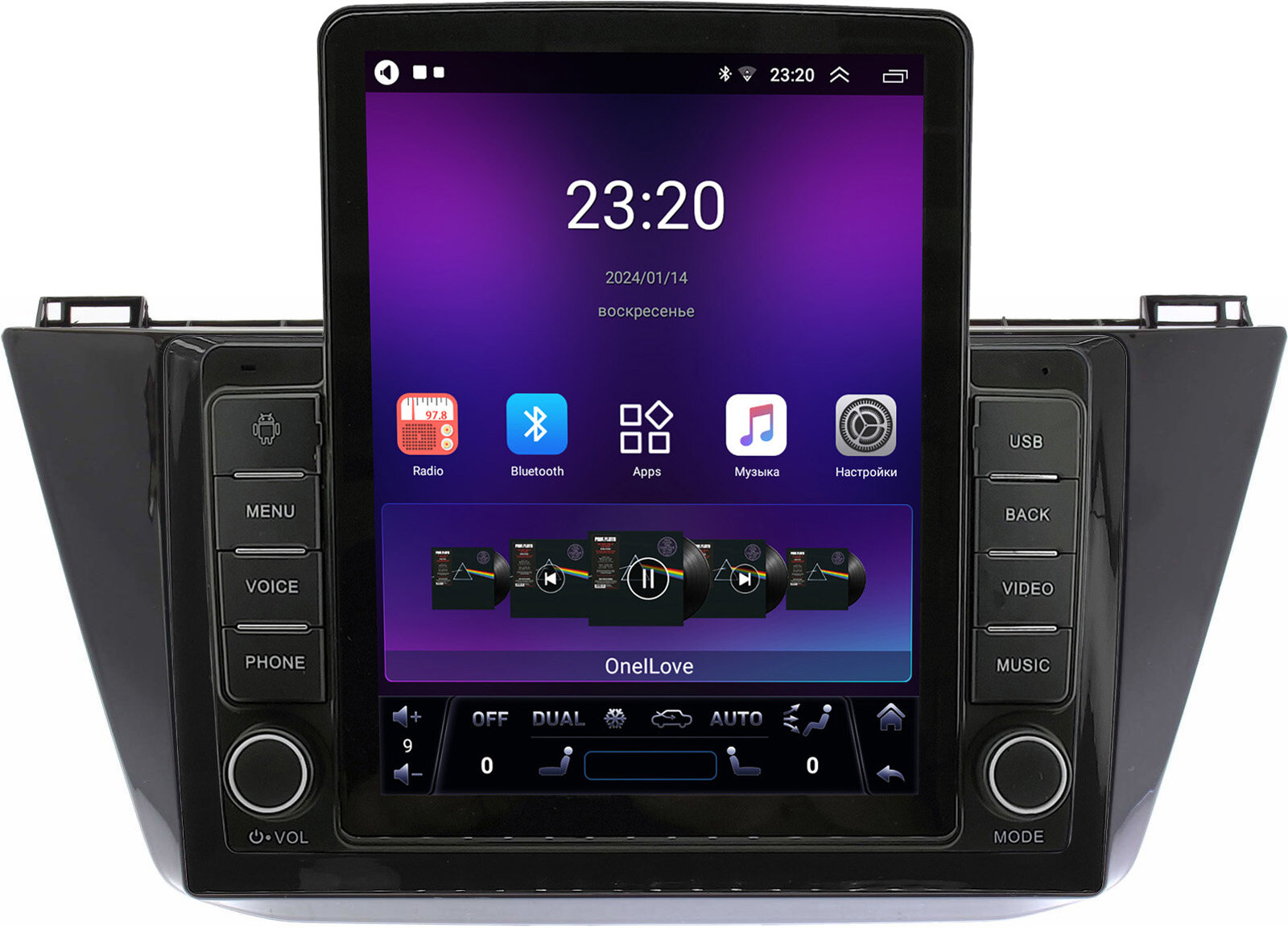 Штатная магнитола Volkswagen Tiguan 2 2016-2023 Canbox GTR095-10-1122 на Android 10 (QLed, 4/64, DSP, CarPlay)