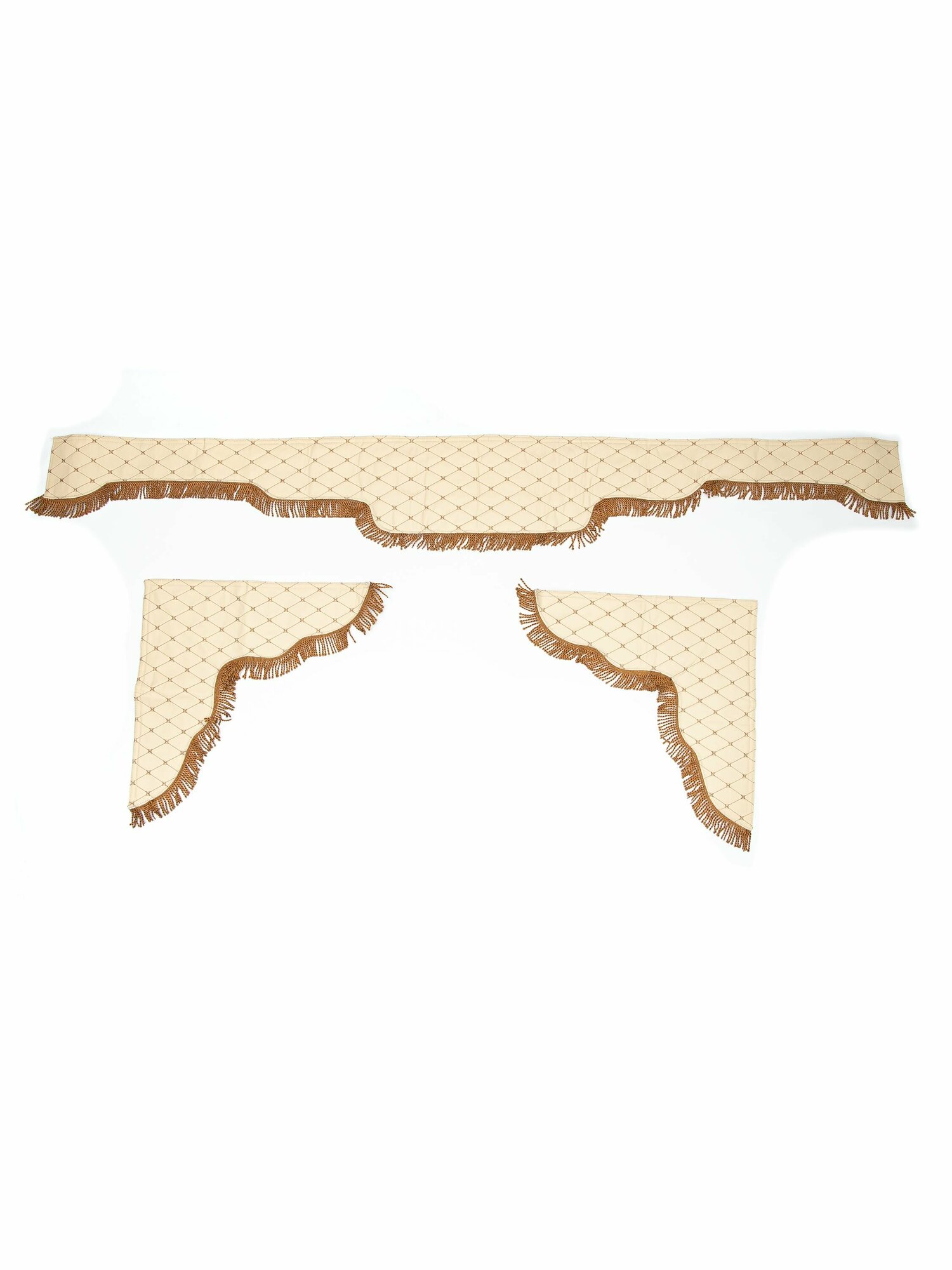 Ламбрекен автомобильный лобового стекла и угол Sitrak эко-кожа (бежевый)