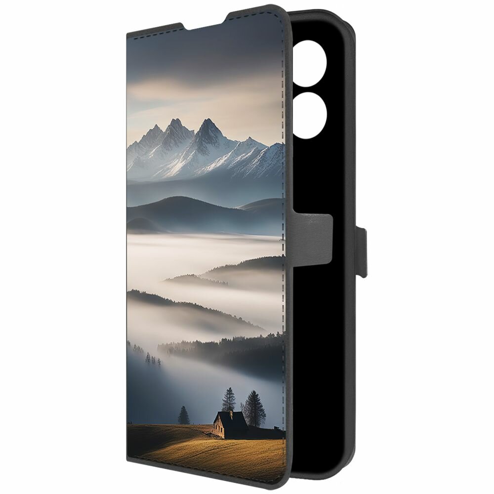 Чехол-книжка Krutoff Eco Book для Honor X8b Туман (черный)