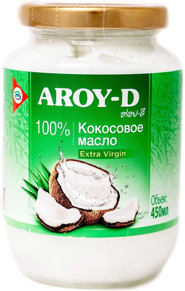 Масло кокосовое Aroy-D нерафинированное, 450 мл нерафинированное 450 мл