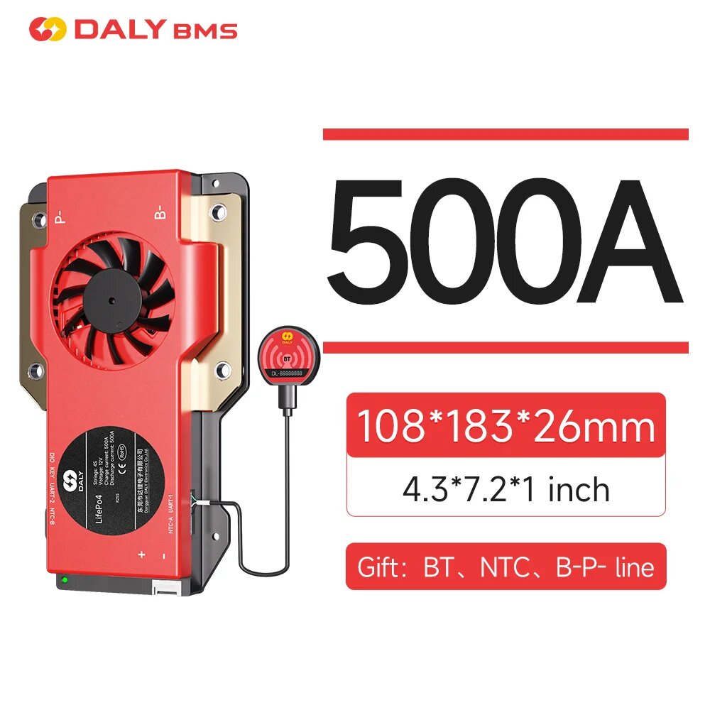 Daly Smart BMS 3.2V LIFEPO4 для скутера 4С, Smart BMS BT 500A, 3,2 В