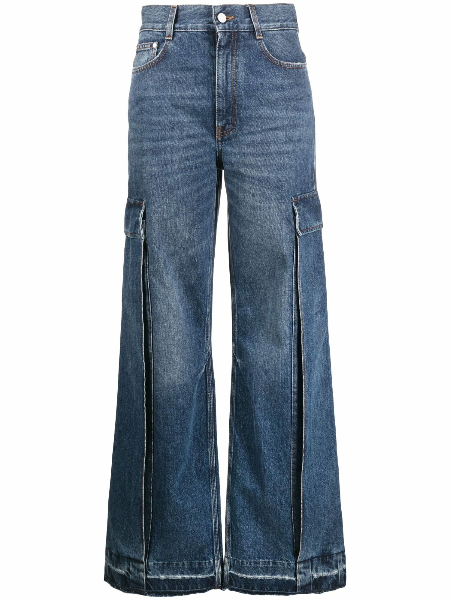 Джинсы широкие Wide-leg cargo jeans 
