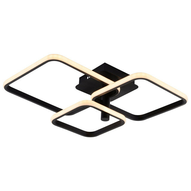 Люстра потолочная светодиодная RIVOLI Milena 96Вт 7200Лм LED п/у черная